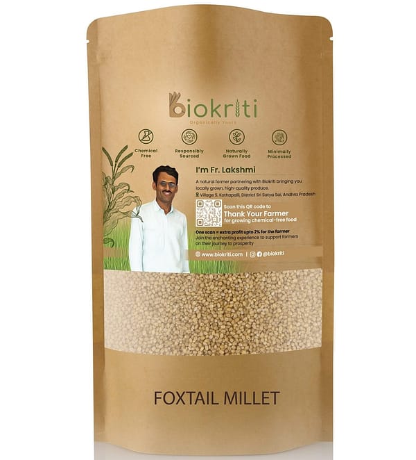 Biokriti Foxtail Whole (Kangni) Millet, 500g – Organic Store